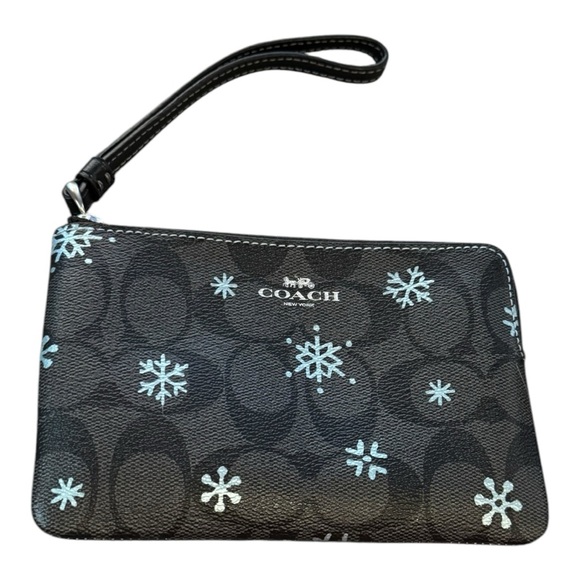 Coach | Bags | Coach Signature Charcoal Gray Coated Canvas Winter ...